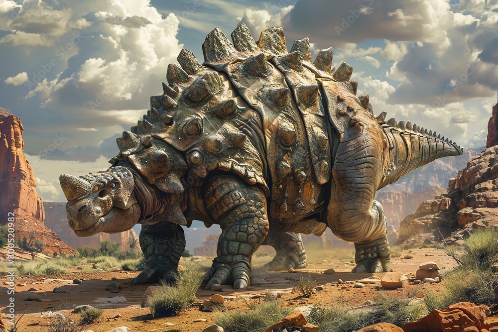 Behold the Ankylosaurus clad in formidable armor, exuding protection ...
