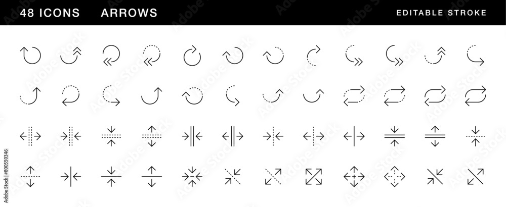 Arrow icon collection. Interface arrows, direction, navigation, right ...