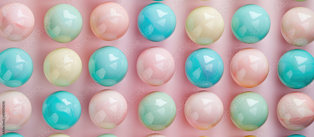 Pastel Colorful glossy balls abstract wallpaper or background. Pattern ...