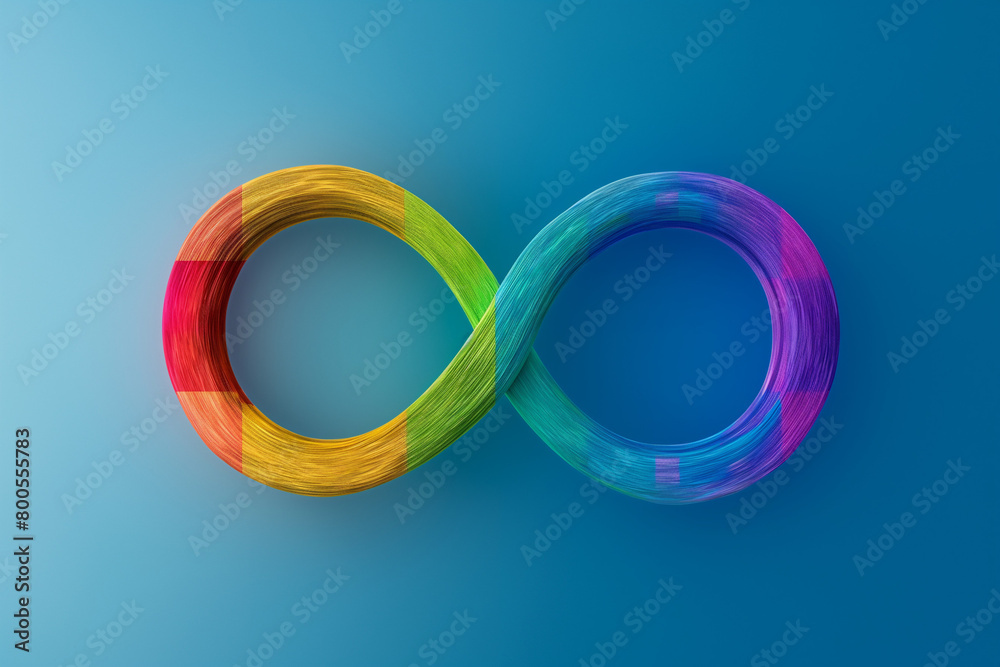 infinity on a blue background, Illuminate the significance of World ...