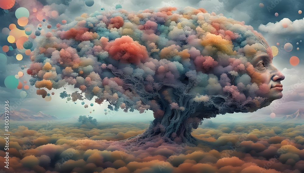 alzheimer's concept art- Generative AI, mental well being, 4k ...