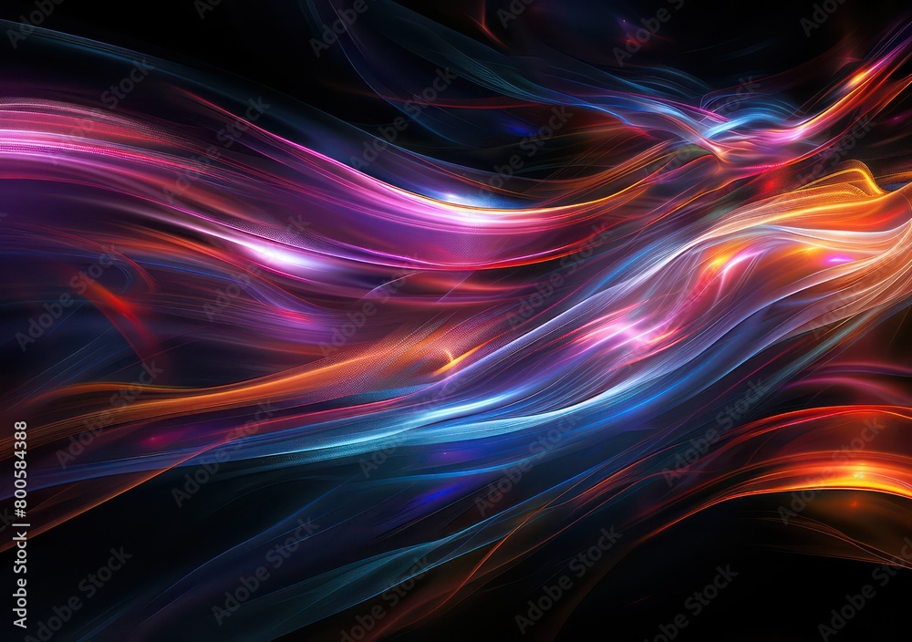 abstract digital art wallpaper with wavy and smoky graphic elements ...