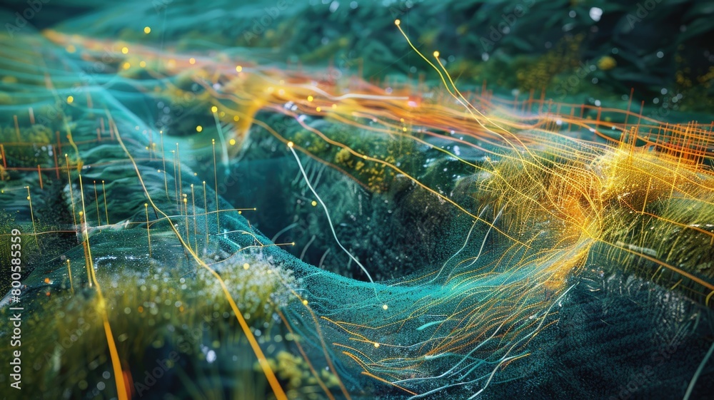 environmental impact of deploying optical networks, showing a disrupted ...