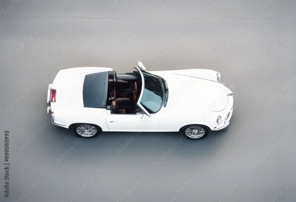 'white compact top car view topview auto automobile background glasses ...