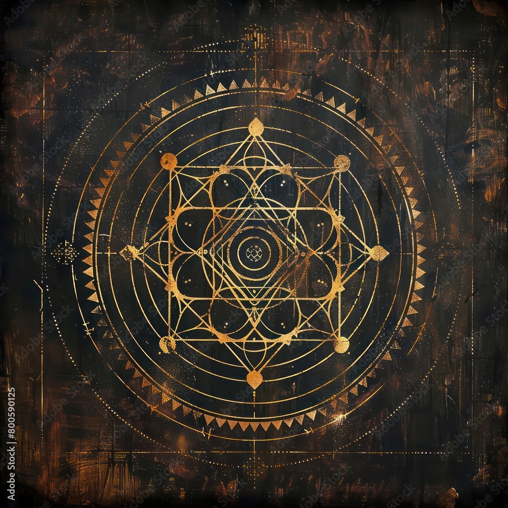 sigil symbol with circular geometrical structure, very artistic and ...