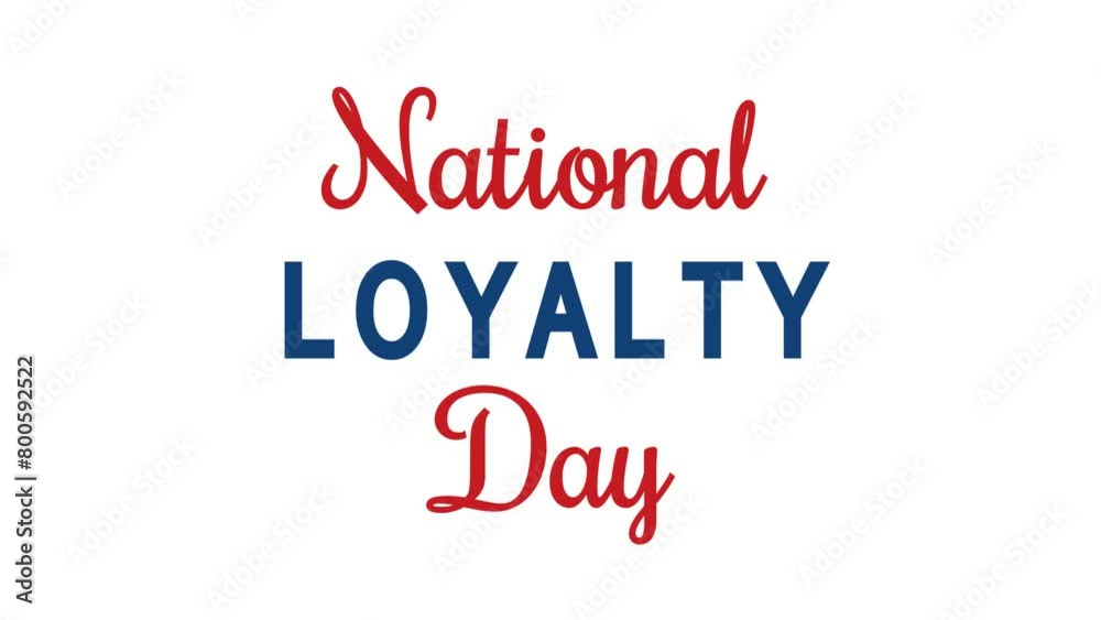 National Loyalty Day Text Animation. Great for National Loyalty Day ...
