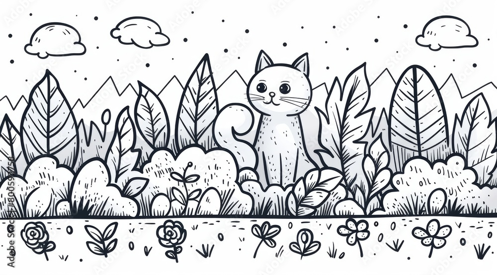 coloring pages for children. Continuous line drawing. Vector ...