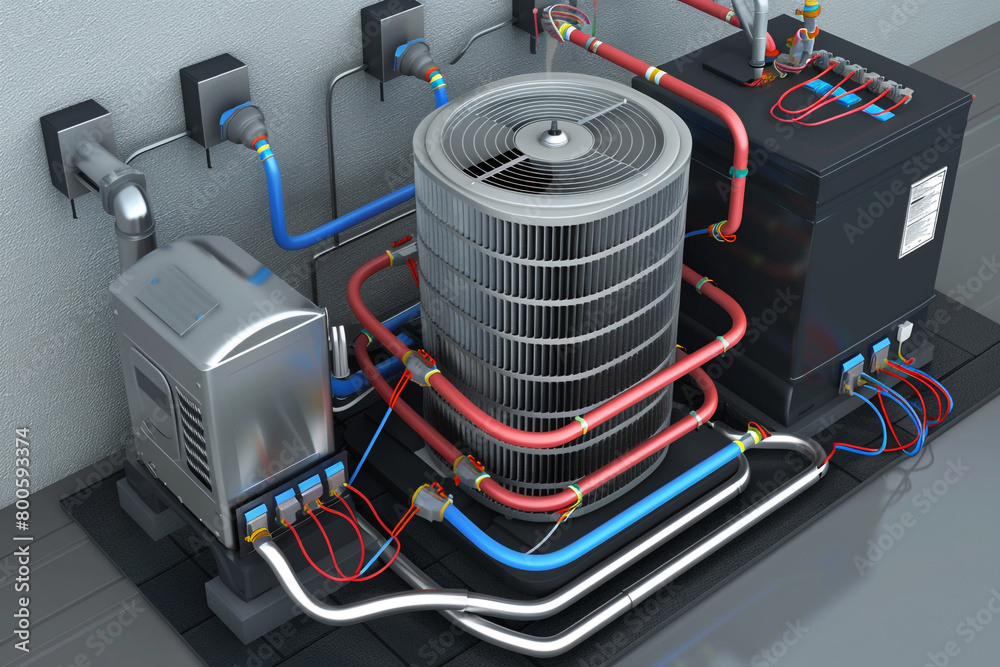 A visual representation of the condensation process in a central air ...