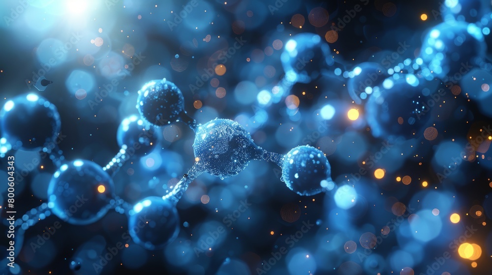 Modern illustration of molecular network seamless border design ...