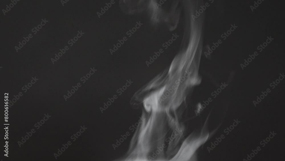 Soft Fog on Dark Backdrop. Realistic Atmospheric Gray Smoke on Black ...