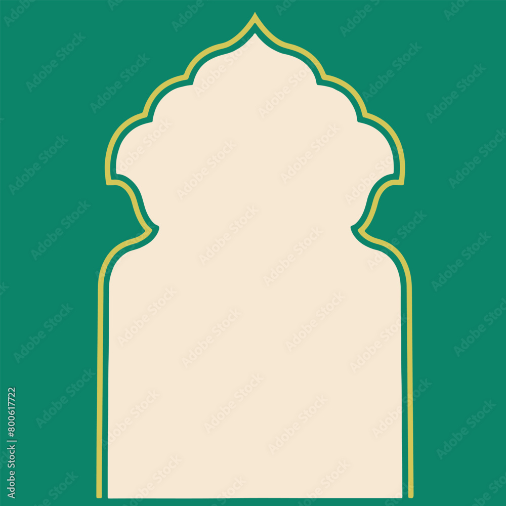 Islamic frame border design digital motif in traditional Persian style ...