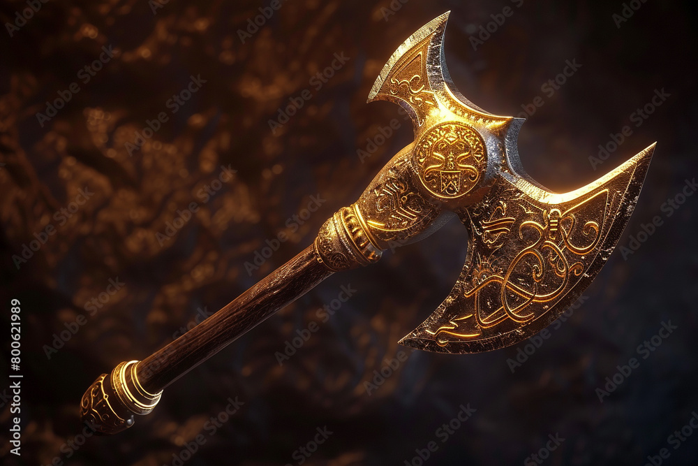 Legendary hero's battle axe, passed down through generations as a ...