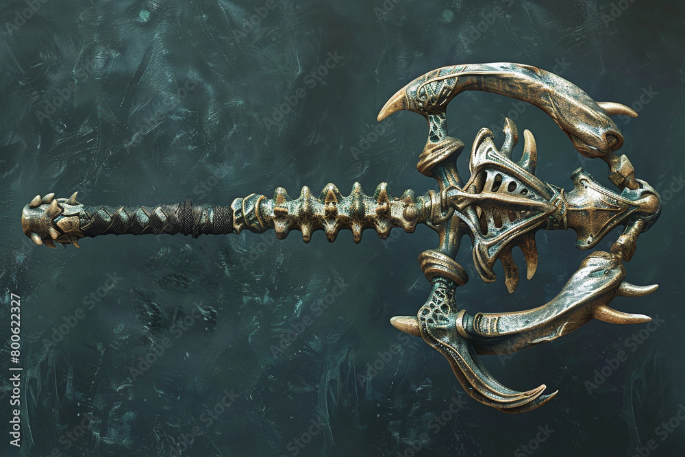 Leviathan mace forged from the bones of a sea beast, carrying the ...