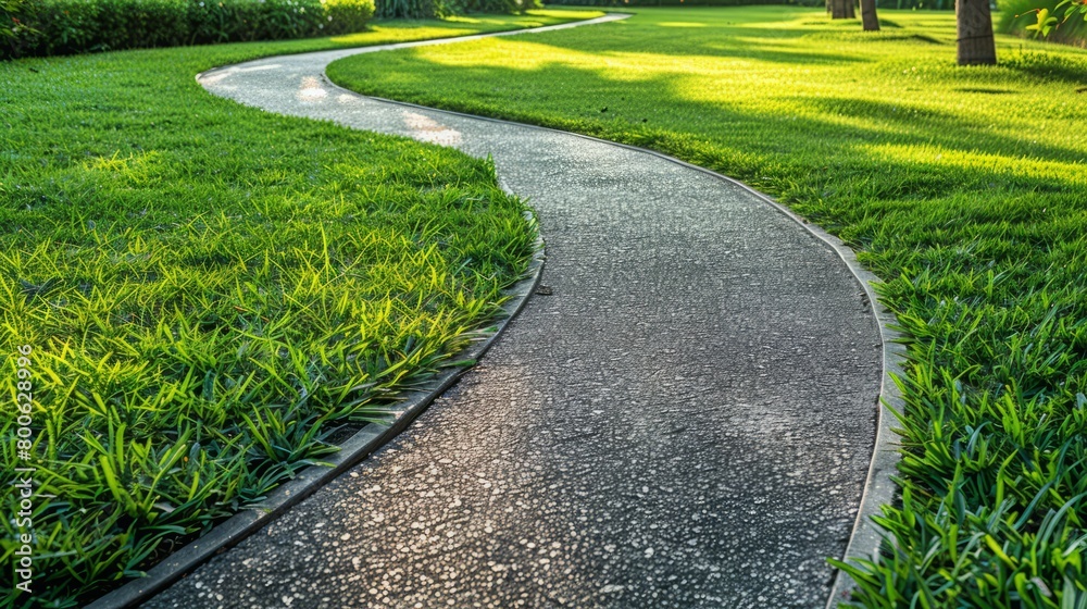 green curved landscape ground turf ground architecture grass ...