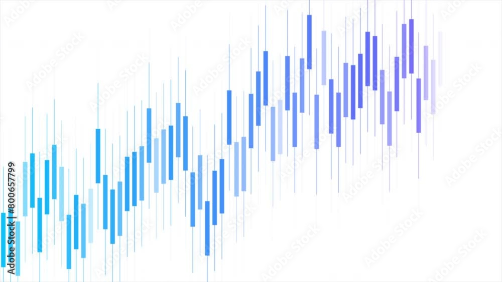 Abstract blue violet growing financial linear graph chart background ...