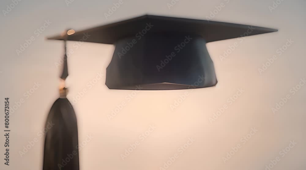 graduation cap and diploma Stock Video | Adobe Stock