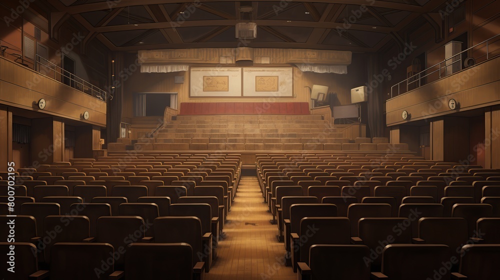 In a high school auditorium, the noise and laughter subsides as ...