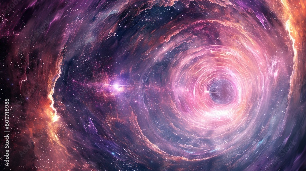 Cosmic gate, a portal to another universe, teleporting into a parallel ...