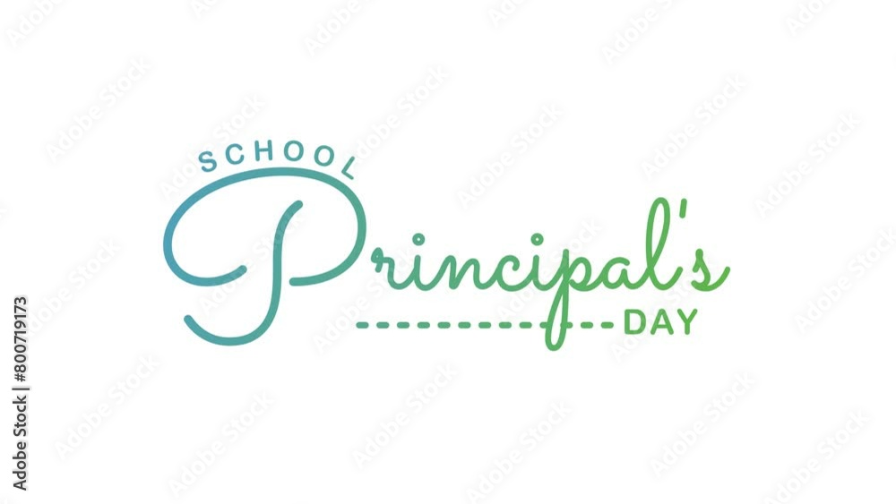 School Principal's Day Text Animation. Great for School Principal's Day ...