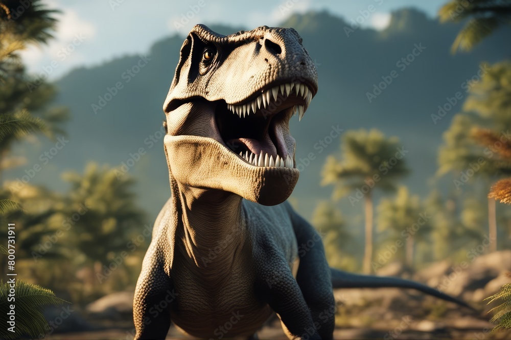 '3d tyrannosaurus rendering extinction rex dinosaur extinct tyrant ...