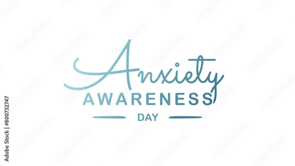 Anxiety Awareness Month Text Animation. Great for Anxiety Awareness ...