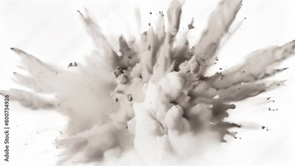Dramatic black powder violently explodes and disperses in multiple ...