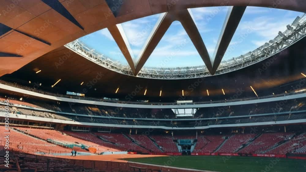 football stadium, seamless looping animation video background Stock ...