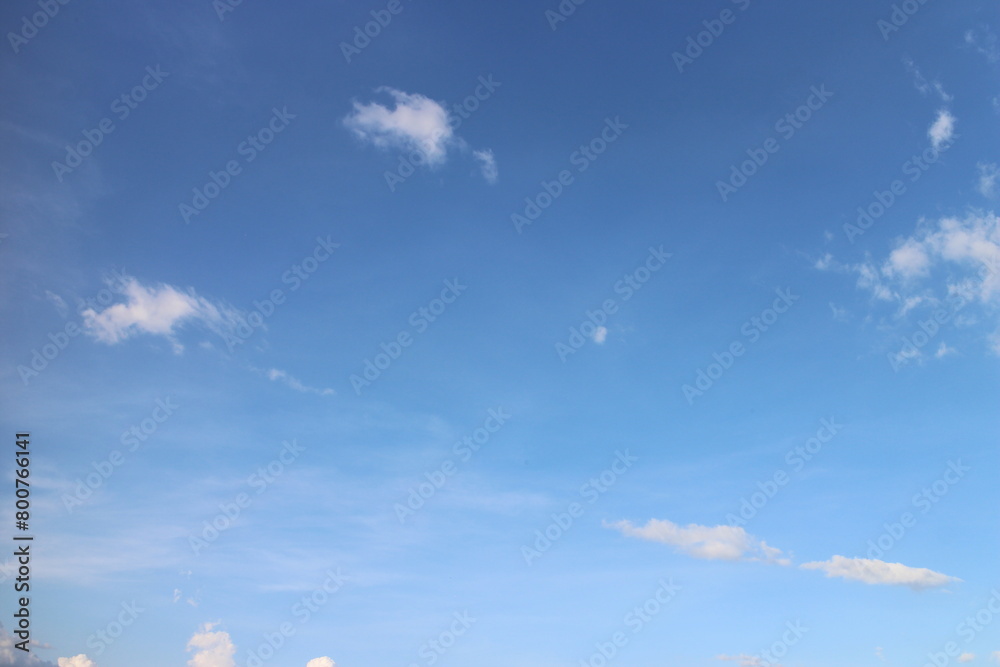 blue sky background with tiny clouds Stock Photo | Adobe Stock