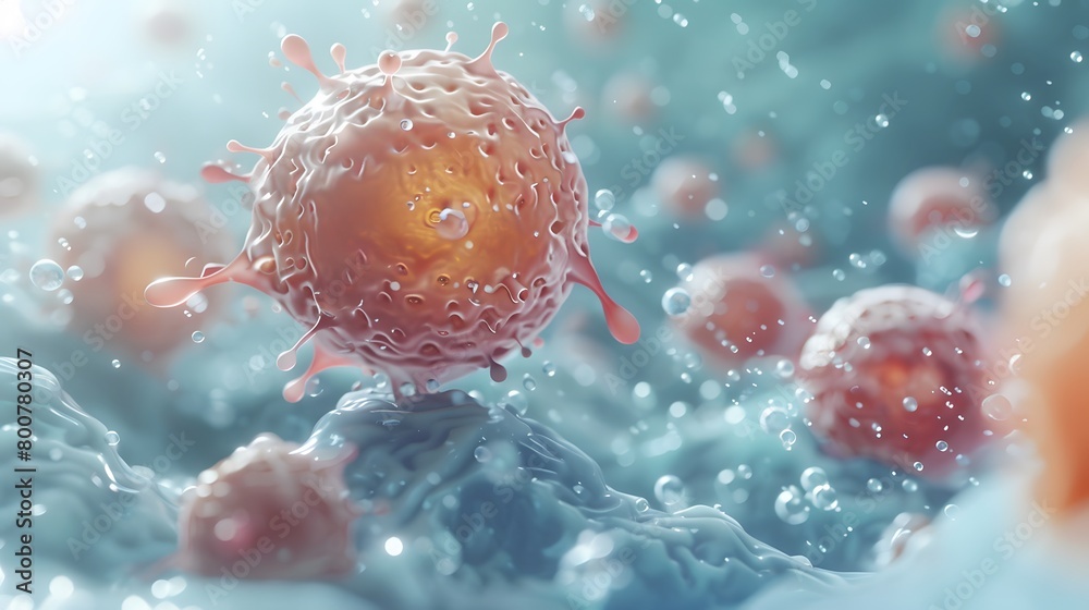 Rendering of a 3D concept for an oncology treatment that effectively ...