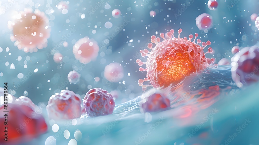 Rendering of a 3D concept for an oncology treatment that effectively ...