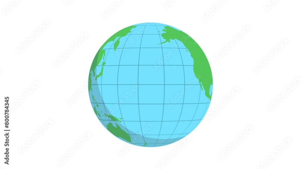 Animated Globe Rotating, looping Animation, Alpha channel, transparent ...
