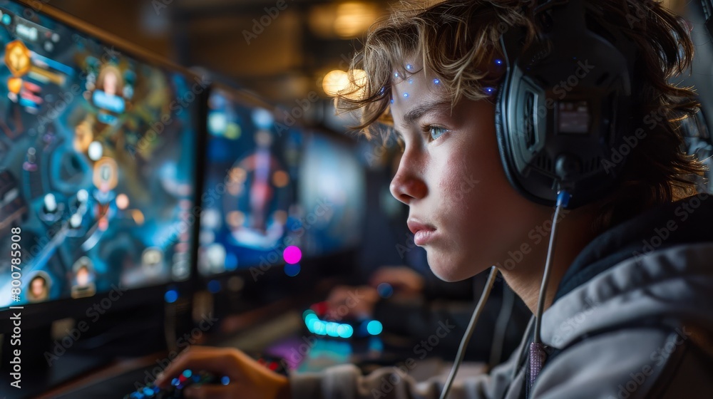 Next-Gen Gaming: Portrait of a Teenager Using a Brain-Computer ...