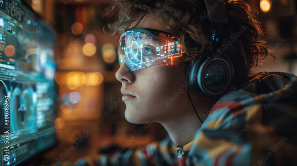 Next-Gen Gaming: Portrait of a Teenager Using a Brain-Computer ...