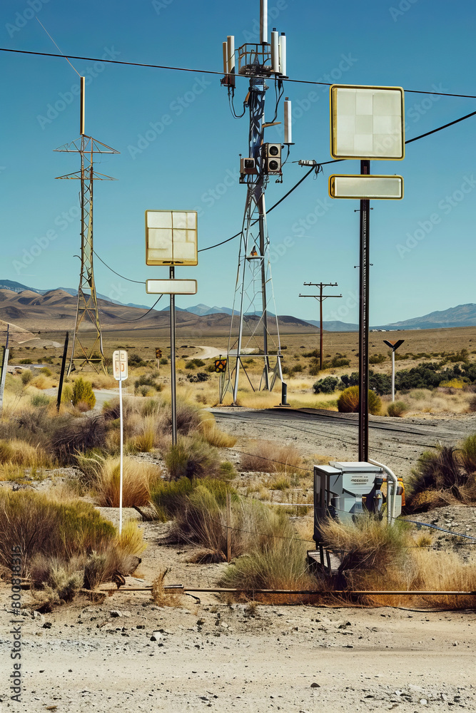 Restricted Airspace Over Area 51, With Warning Signs And Surveillance ...