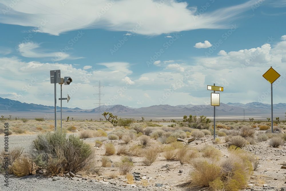 Restricted Airspace Over Area 51, With Warning Signs And Surveillance ...