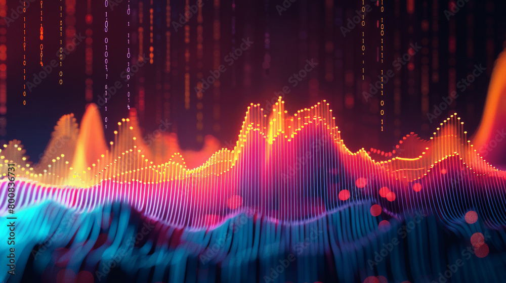Visualize the exponential growth of data with lively gradient lines ...