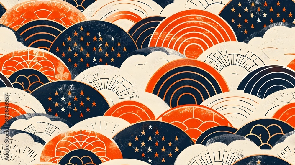 Geometric Japanese Flower Pattern SVG A Modern Take on Traditional Art ...
