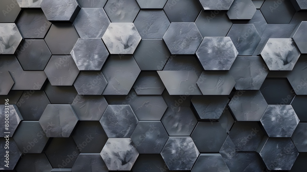 Textured Hexagonal Tile Pattern: Detailed View of a Modern ...