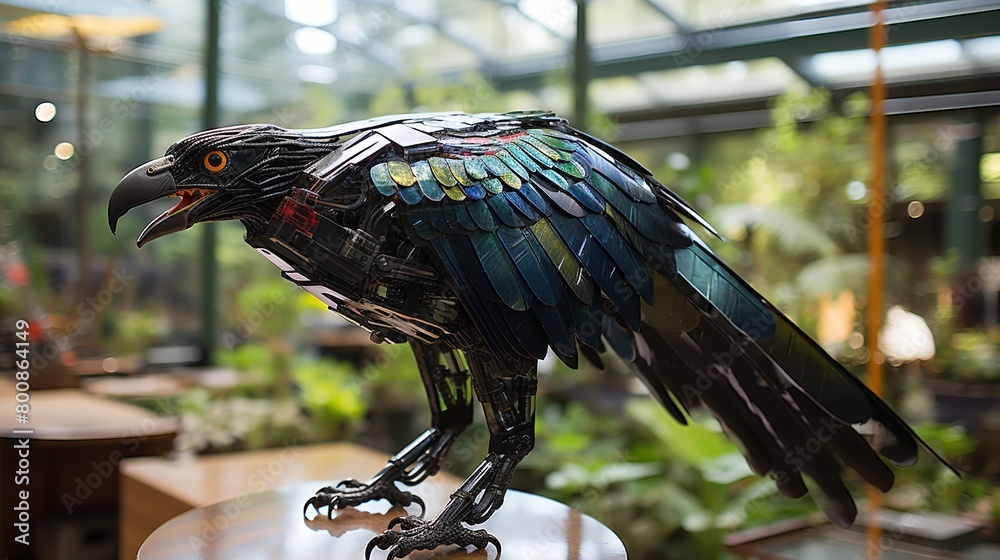 In the biodome a mechanized serpent and a bioengineered eagle fight ...