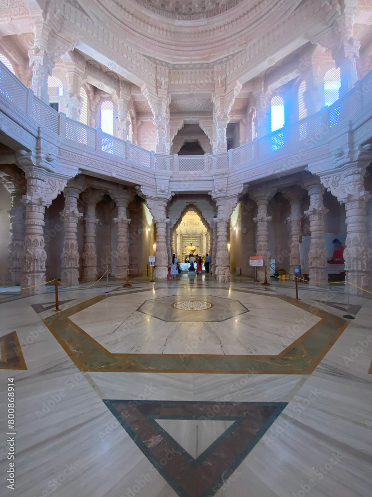In side view of Lord shiva temple at jadan ashram pali rajasthan india ...