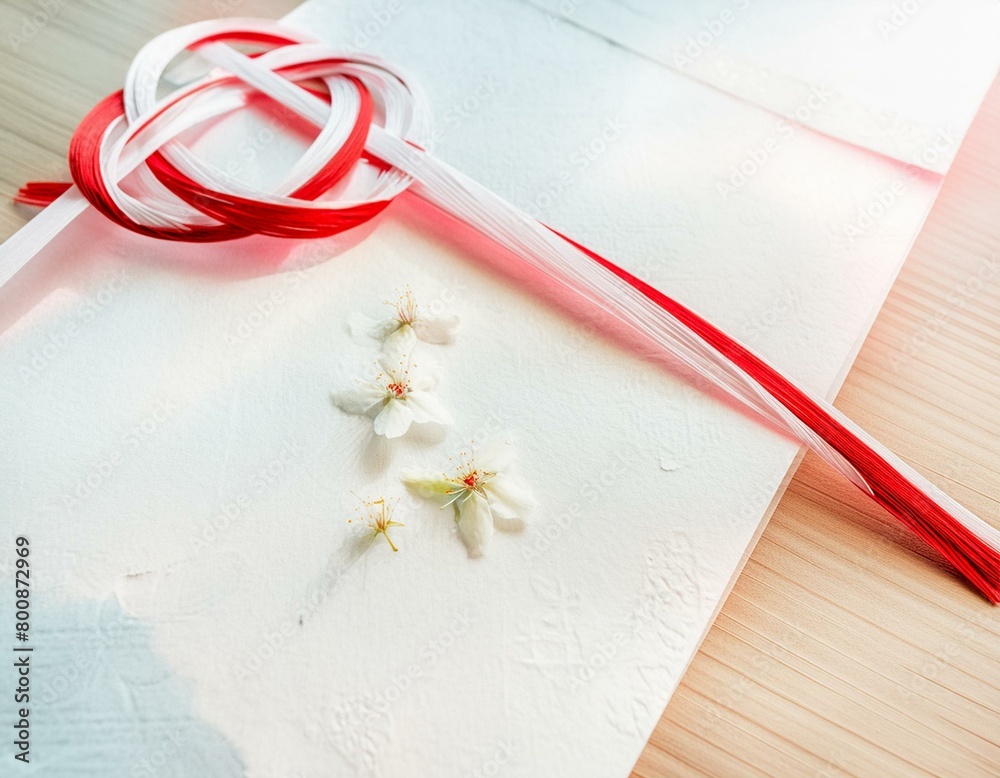 Mizuhiki paper strings that are tied around a wrapped gift Japanese ...