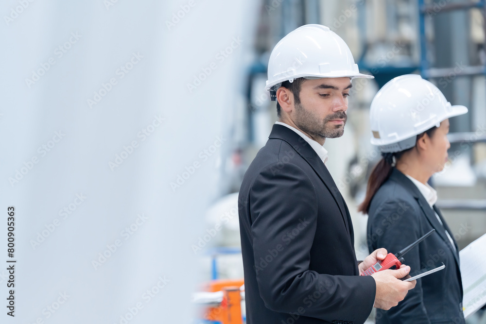 The industrial factory implements stringent quality control measures to ...