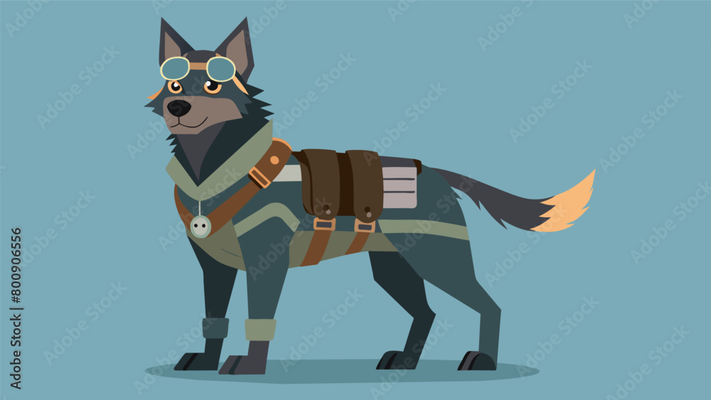 Sharp and Ready An illustration of a war dog outfitted with specialized ...