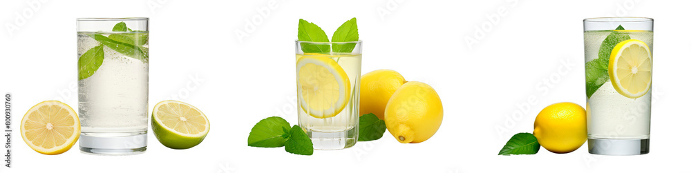 Collection of Lemon water isolated on transparent png background ...