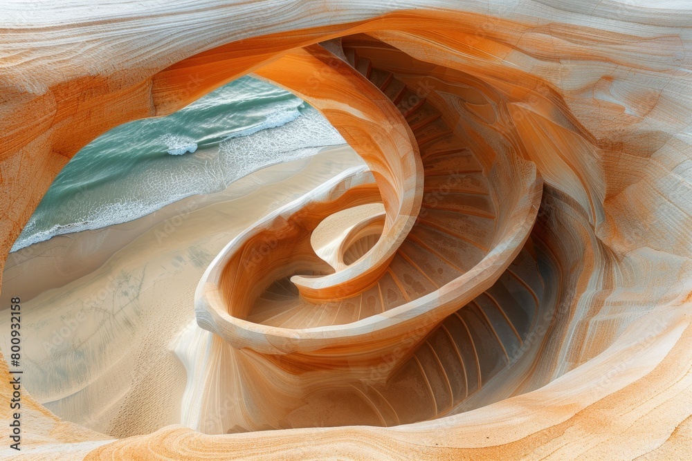 From above, the sandy surface transforms into a geometric wonderland ... From above, the sandy surface transforms into a geometric wonderland ...