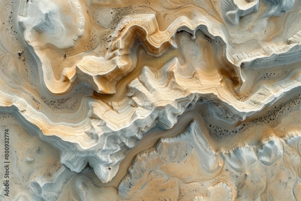 From above, the sandy terrain reveals its mathematical secrets, each ...