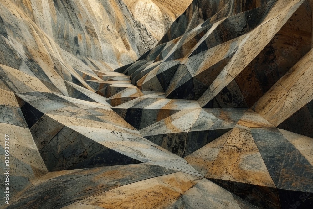 Overhead, the landscape unfolds, revealing a mosaic of mathematical ...