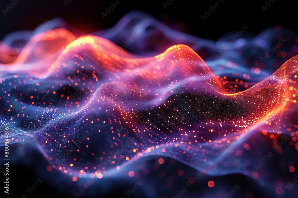 Dancing Dots: A Playful Point Cloud Depicts an Abstract Form Stock ...