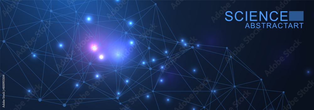AI technology abstract background. AI generative art creative banner ...