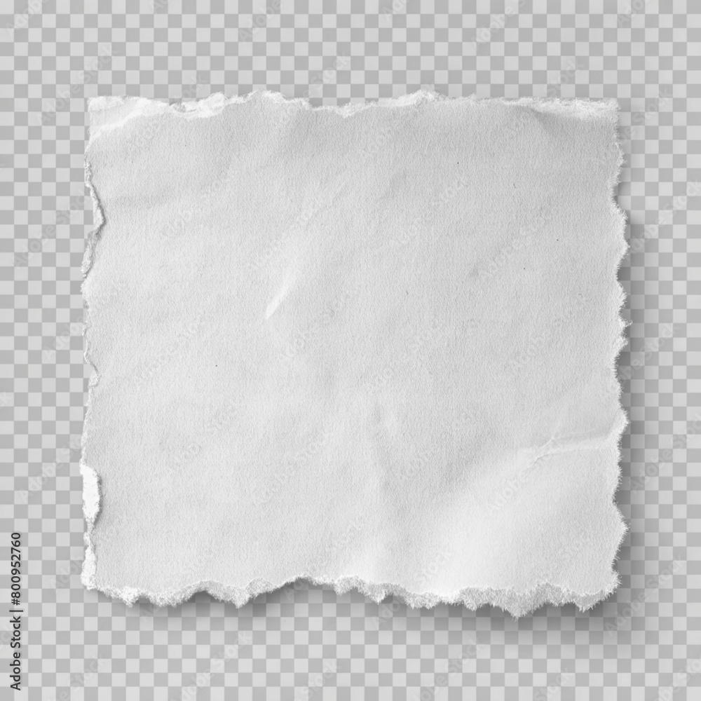 Blank white torn newspaper piece, Isolated on transparent PNG ...